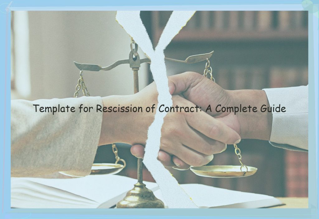 Template for Rescission of Contract: A Complete Guide - Rights Navigator